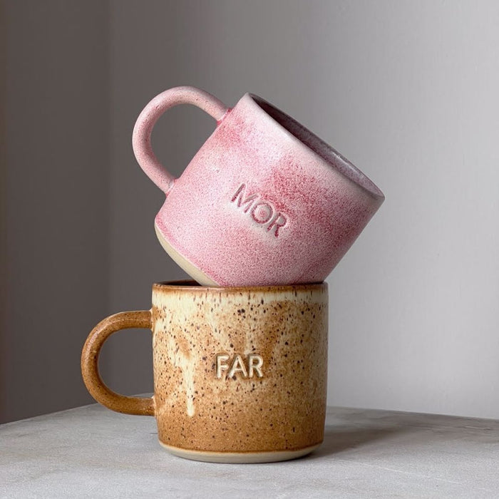 Navnekopper i keramik - Familiekopper - Mor, far, mormor kop